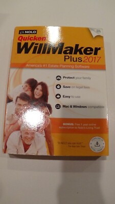 Quicken Will Maker Plus 2017, Sealed PC Software | eBay