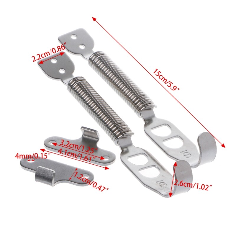 Stainless Bonnet Springs Clips Hood Panel Race Rally Pair Lock For ...