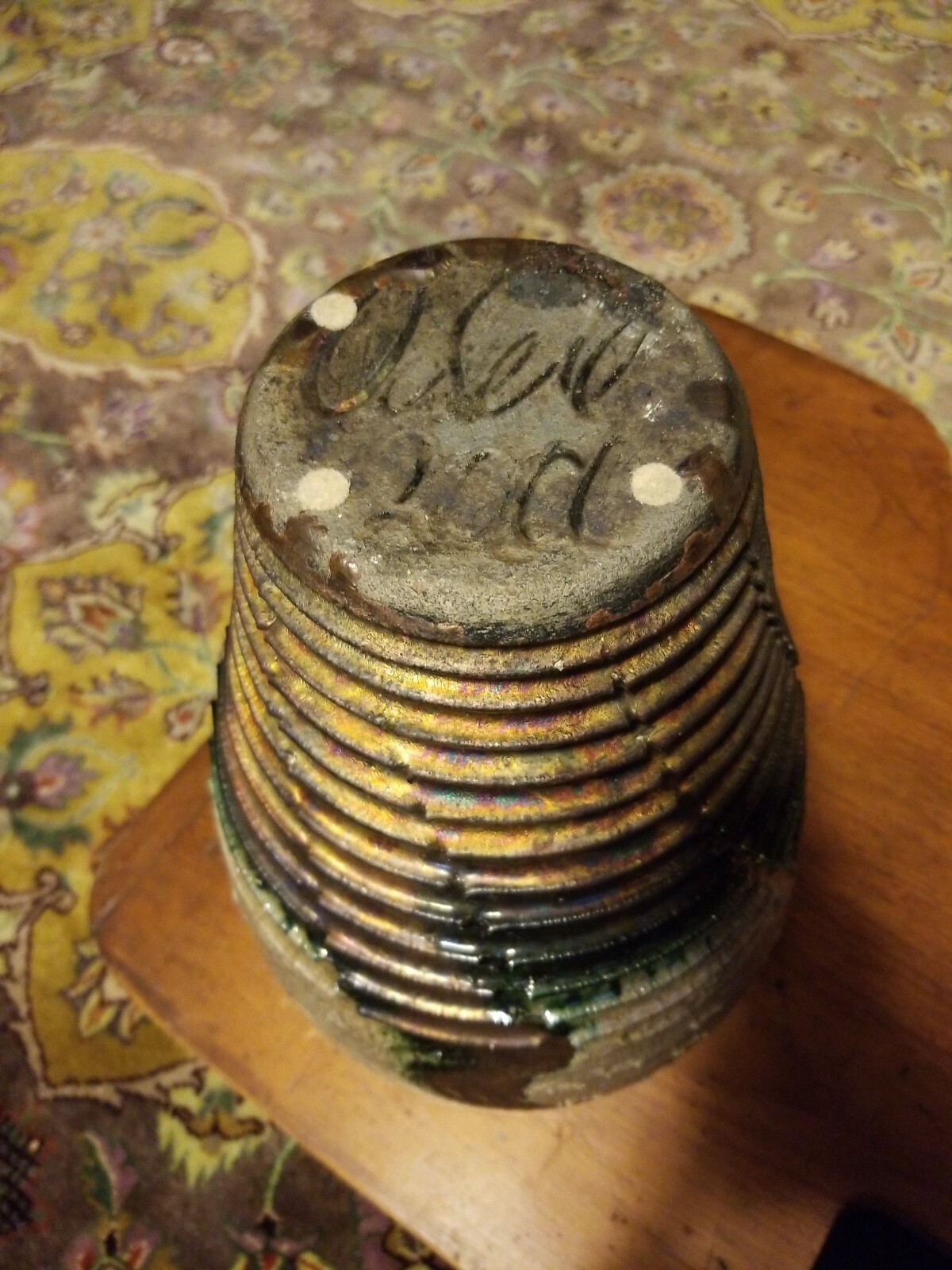 WoW! Bruce O'Dell Studio Art Pottery LRG 15"H Raku Vase Iridescent ...