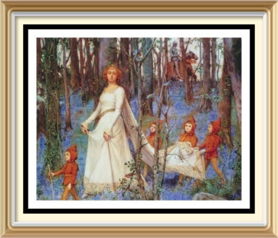 Pre-Raphaelite Art MEYNELL RHEAM 7x5 Print FAIRY WOOD Medieval Knight ...