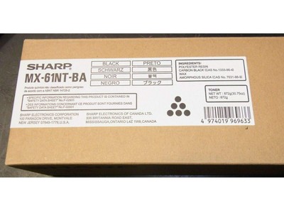 Genuine Sharp MX-61NT-BA Black Toner 6071/6070/6051 series - Sealed ...