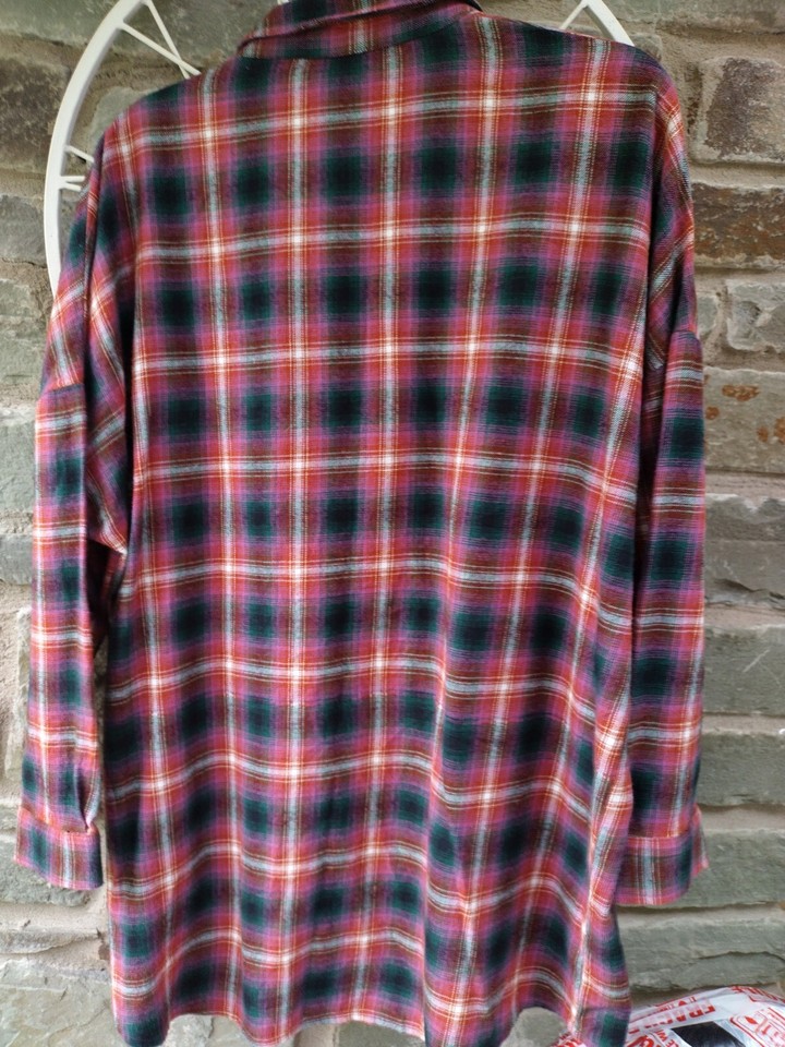 Girls Shirt/Blouse, Age 12, Check, Rust/Pink/ Green , Brushed Cotton ...