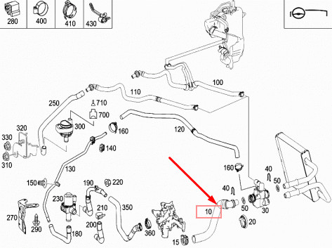 NEW MERCEDES-BENZ CLS C219 HEATER HOSE PIPE A2118328494 OEM NO DUTY TO ...