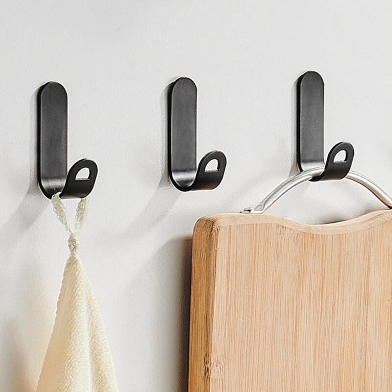 5 Pieces Hanging-Hook Multifunctional Heavy-Duty Metal Single Prong ...