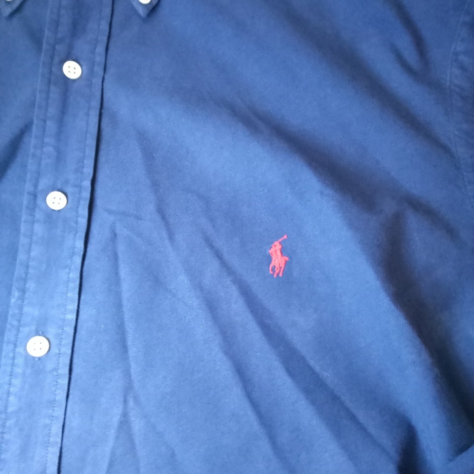 Polo Ralph Lauren Men’s 2XB Big & Tall Oxford Shirt Blue Long Sleeve ...