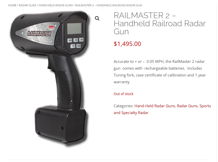 💥 Decatur Railmaster 2 Radar Gun Kit – Handheld Speed Detection, Case ...