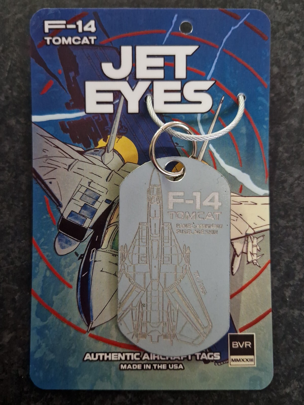 F-14 TOMCAT FUSELAGE JET PLANE SKIN TAG RARE 71 OF 165 MADE F14 TOP GUN ...