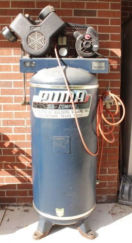 1998 PUMA 60 GALLON AIR COMPRESSOR 5 HP 150 MAX PSI SINGLE STAGE FPV-50 ...