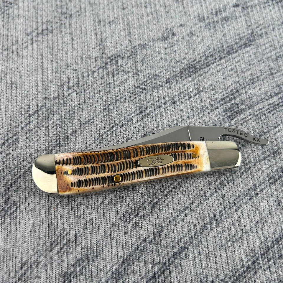 Case xx Knives Russlock 6.5 Bone stag Handle Pocket Knife Honey and ...