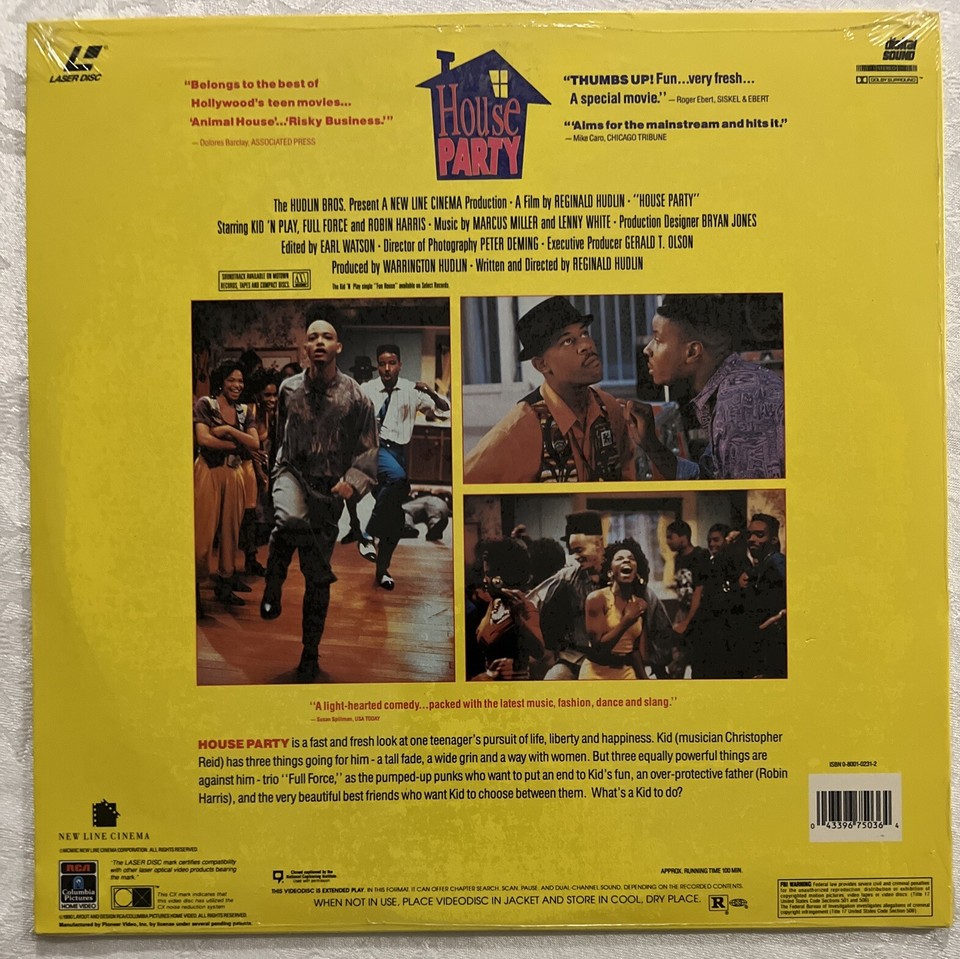 House Party Laserdisc Very Rare Kid 'N Play, Full Force. SEALED BRAND ...