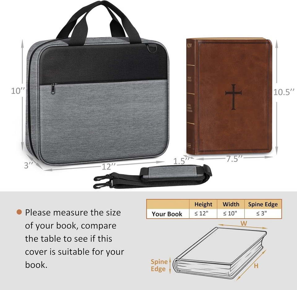 Extra Large Bible Cover, Carrying Book Case Church Bag Bible Protective ...