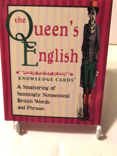 NEW The Queen's English Knowledge Cards 48 Card Set~BRITISH Words ...