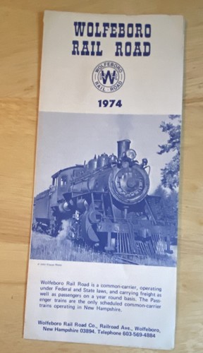 The Wolfeboro Railroad 1974 Brochure New Hampshire | eBay