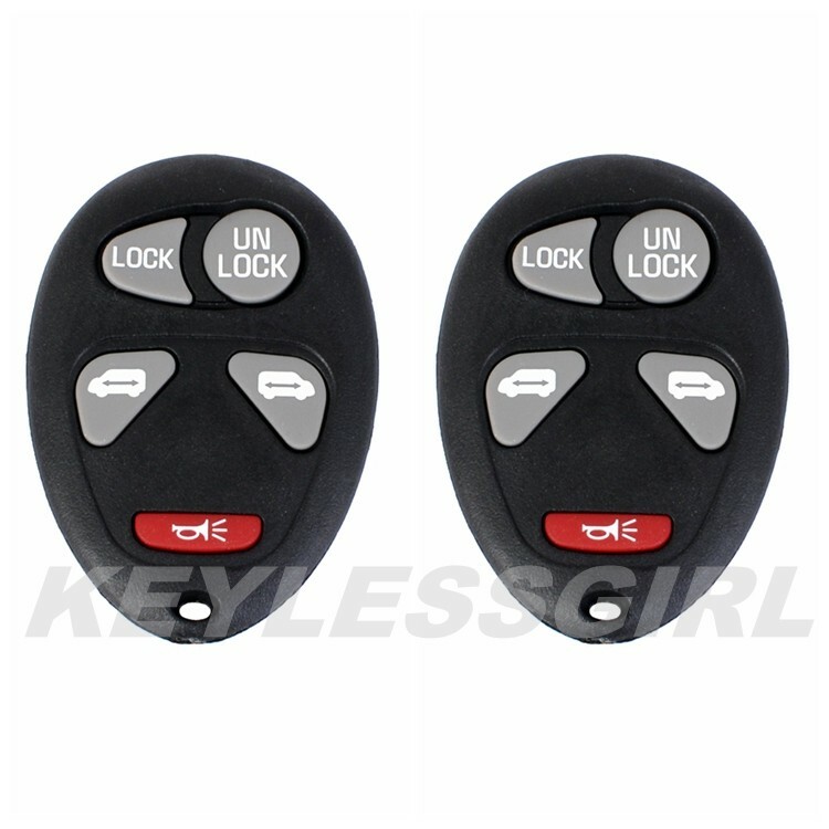 2 New Replacement Keyless Remote Entry Clicker Key Fob Dual Power Door ...