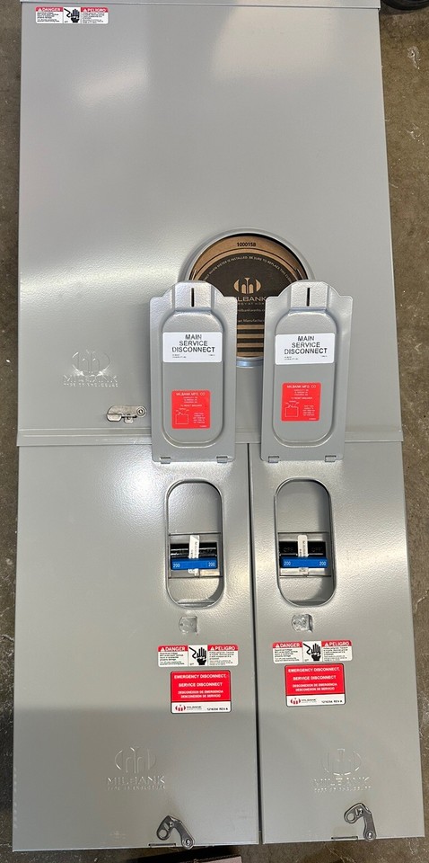 Milbank 400 320 amp meter socket Lever Bypass 200 amp Breakers Panel | eBay