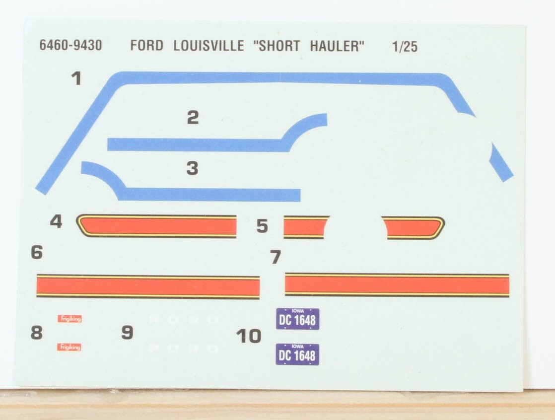 Model kit Decal Sheet Ford Louisville unused P20 | eBay