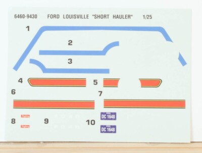 Model kit Decal Sheet Ford Louisville unused P20 | eBay