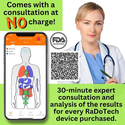 RaDoTech Wellness Fitness Tracker Smart Body Conductivity Analyzer Read ...