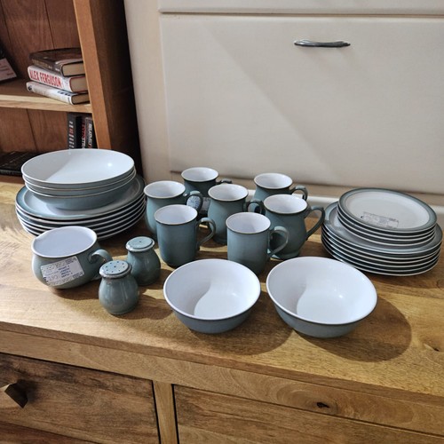 31 Piece Denby Regency Green Dining and Tea Set | eBay UK