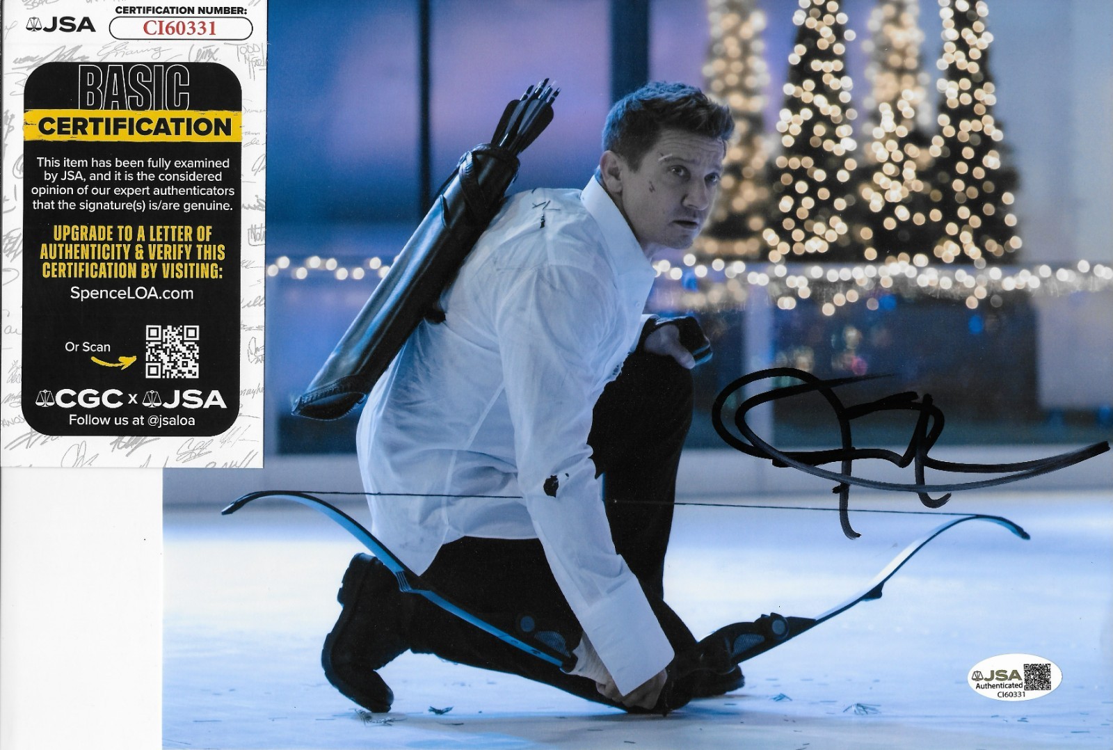 Signed Jeremy Renner Hawkeye Autographed 8x10 Photo #1 with JSA ...