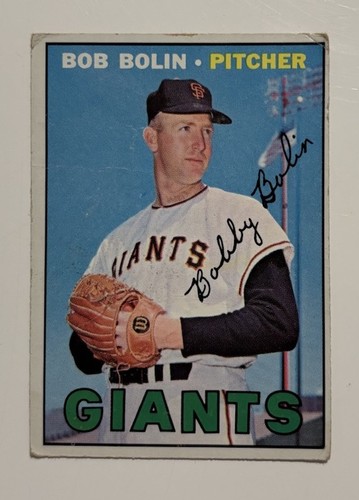 1967 Topps #252 Bob Bolin San Francisco Giants Pitcher Vintage Baseball ...