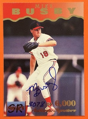 1995 Signature Rookies - Previews Mike Busby #6 Signatures /6000 (AU ...