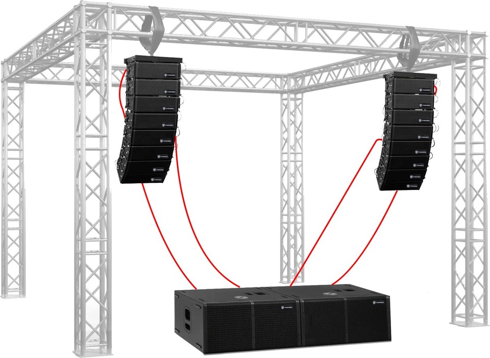 PRORECK VENUE SET PA Line array Speaker System 12000W Stereo/ DJ ...