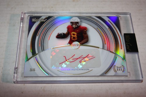 2023 Wild Card Trade Center Xavier Hutchinson 3/5 Football Redemption ...