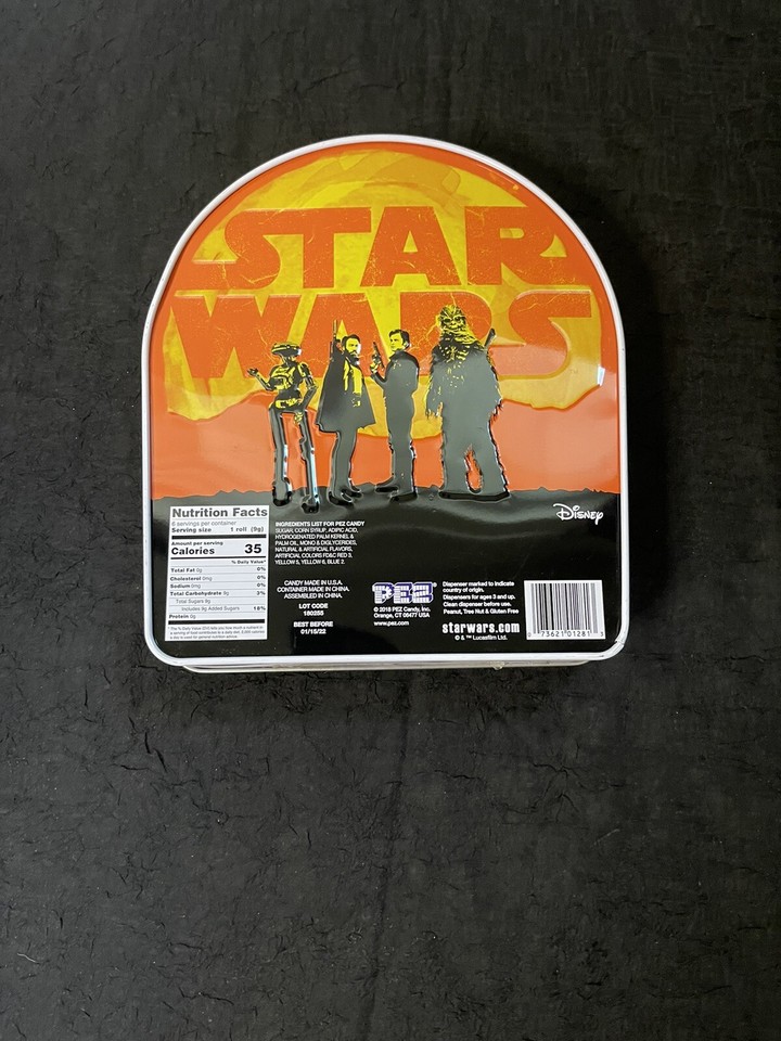 PEZ Candy Star Wars Han Solo Lando Chewbacca Droid Collectible Gift Tin ...