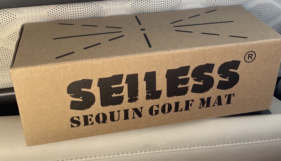 Selless Sequin Golf Mat Practice Alignment | eBay
