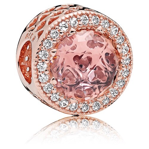 Authentic Pandora Rose Radiant Hearts Charm Pink Crystal | eBay