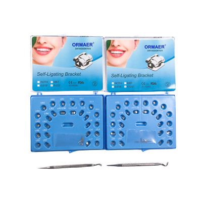 28pcs Dental Self-Ligating Bracket Roth/MBT Movable Hook 022 Buccal ...