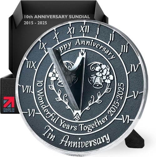 Anniversary Sundial Gift for 10th Tin Wedding in 2025 - Gray | eBay