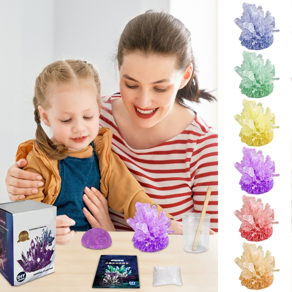 Crystal Growing Kit Childrens Kids Make Your Own Geode Science ...