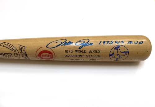 Pete Rose Autographed Louisville Slugger Baseball Bat With "WS MVP ...