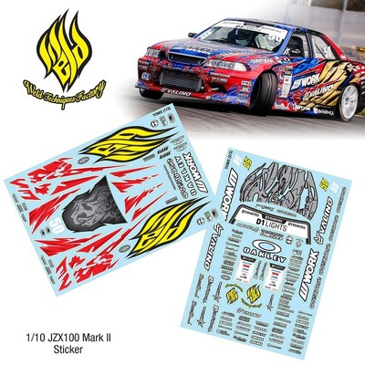 Sticker Set for Toyota JZX100 Mk2 Chaser 1:10th scale RC drift car ...