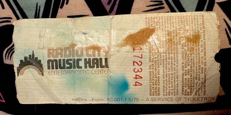 THE GRATEFUL DEAD - JERRY GARCIA - OCT 27, 1980 - RADIO CITY MUSIC HALL ...