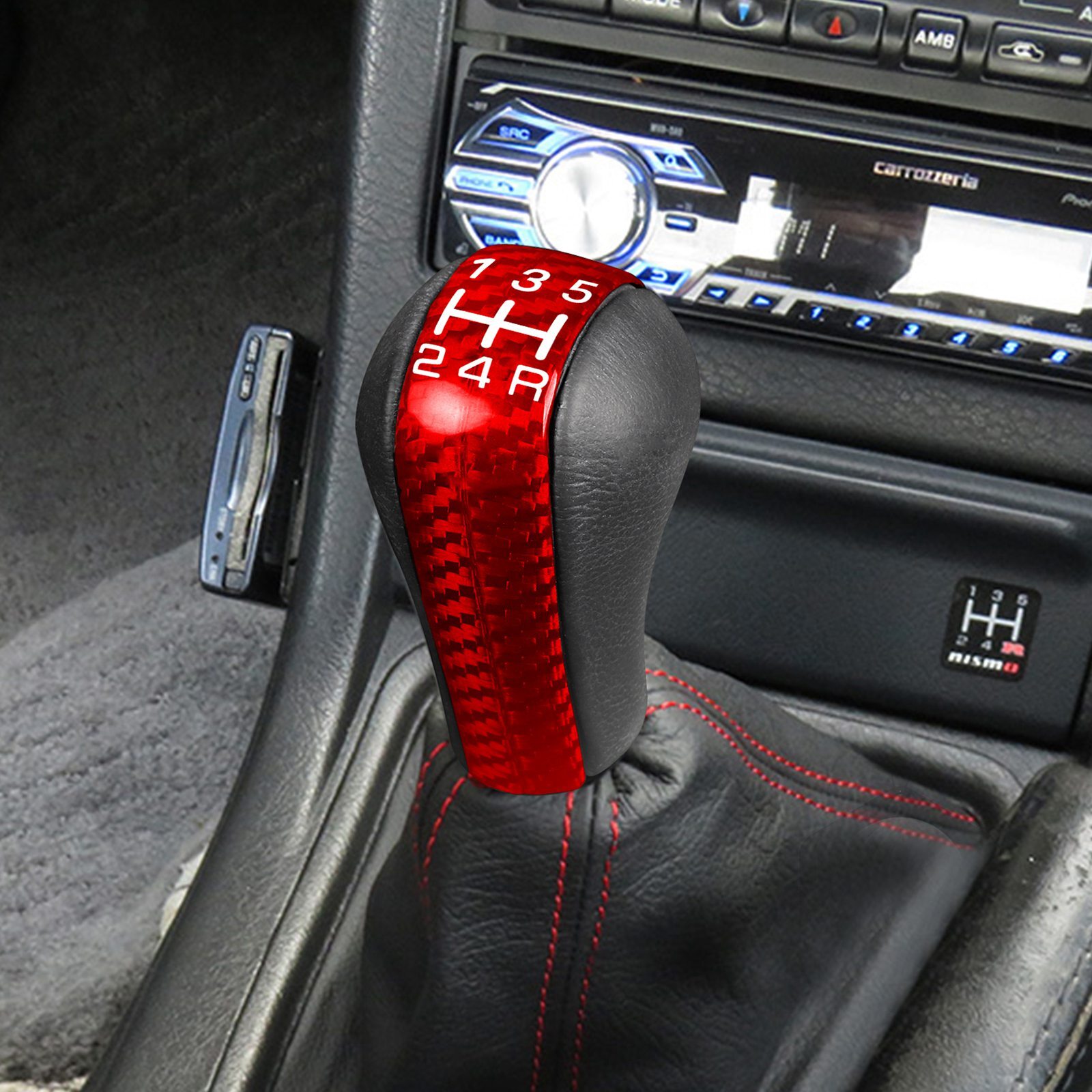 Interior Center Gear Shift Knob Cover Trim For NISSAN GTR R32 R33 R34 ...