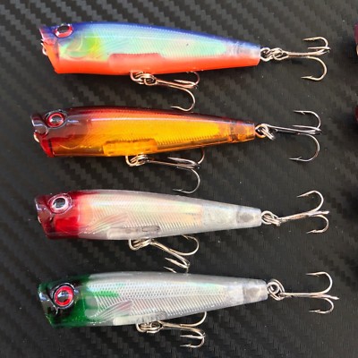 Fishing Lures 65mm Poppers Popper Pencil Stick Bait Topwater Surface ...