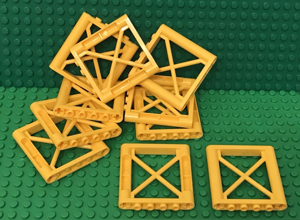 Lego 10 Pieces Yellow Support 1x6x5 Girder Rectangular / City Building ...