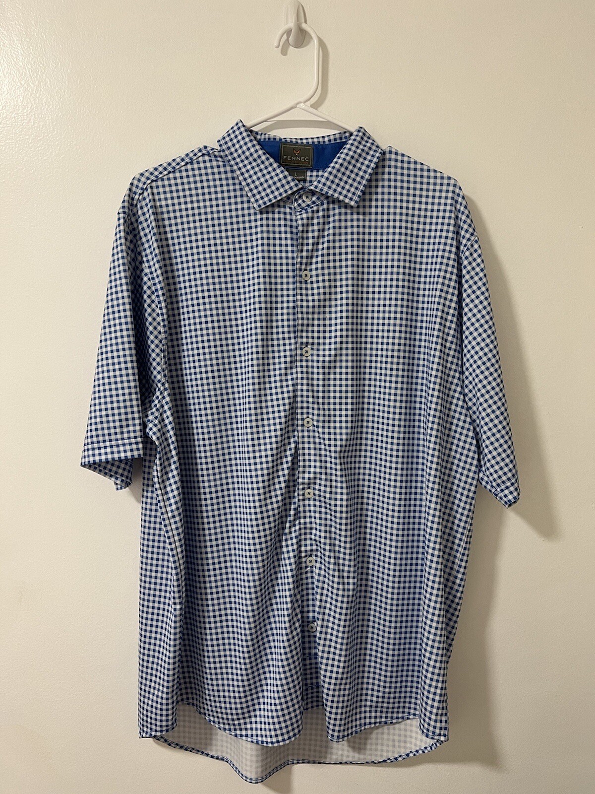 Fennec Highly Evolved Blue Checked Brookside Golf Shi… - Gem