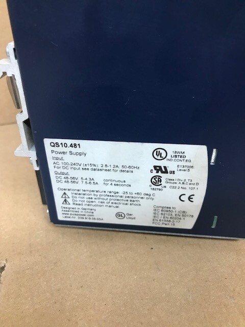 Puls Qs10.481 Dimension Din Rail Power Supply 48V Dc 5A 240W 1-Phase 85 ...