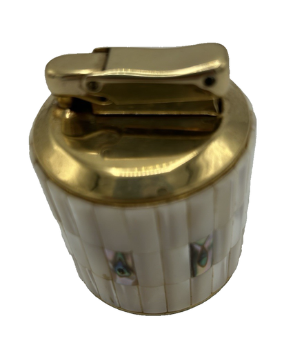 Vtg Colibri Table Lighter Monogas 25 Mother Pearl Abalone Rep Ireland ...