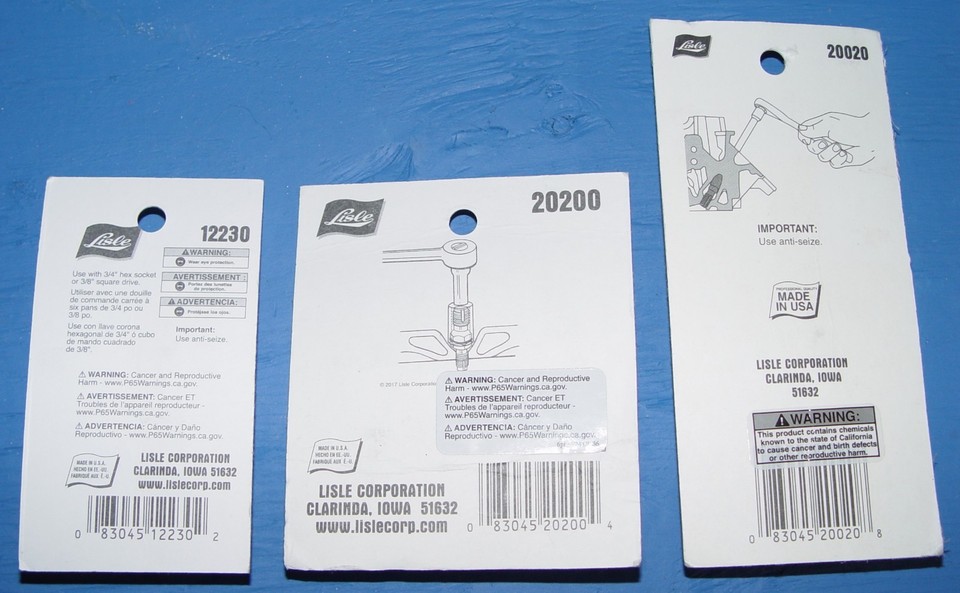 Lisle 3-pc Spark Plug and Oxygen Sensor Chaser Set, automotive tools ...