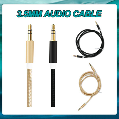 3.5mm Aux Auxiliary Male To Male Stereo Audio Cable In-line Control ...