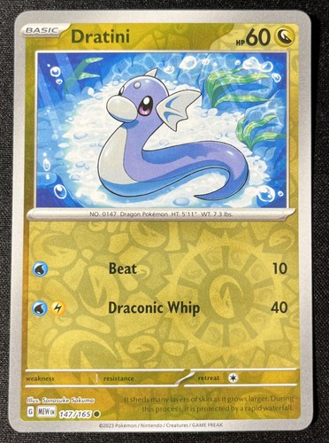 SV: Scarlet & Violet 151 #147/165 Dratini Reverse Holo Pokémon Card | eBay