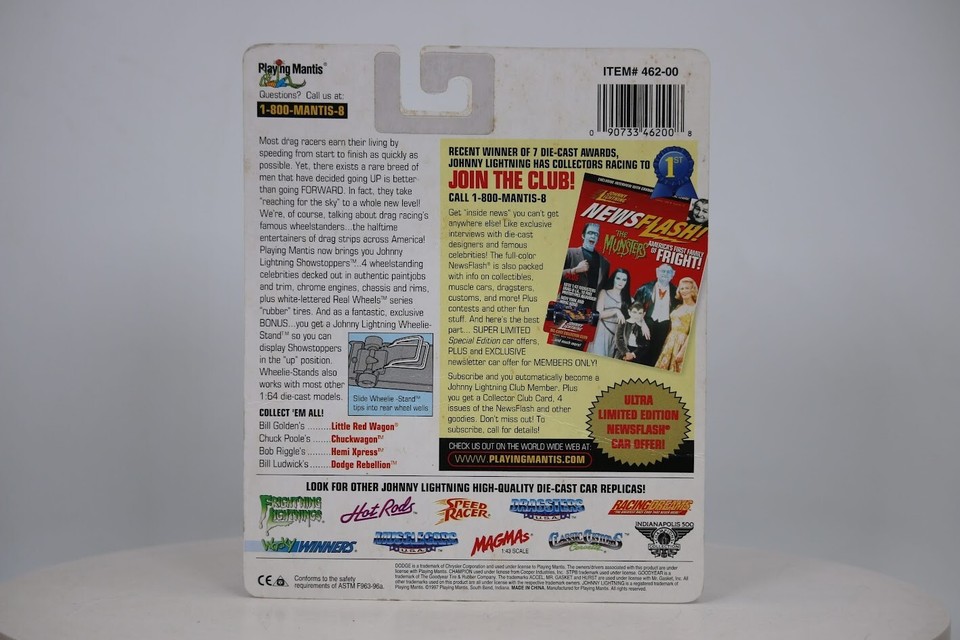 Johnny Lightning John Ludwick's WHEELIE DODGE REBELLION SHOW STOPPER ...