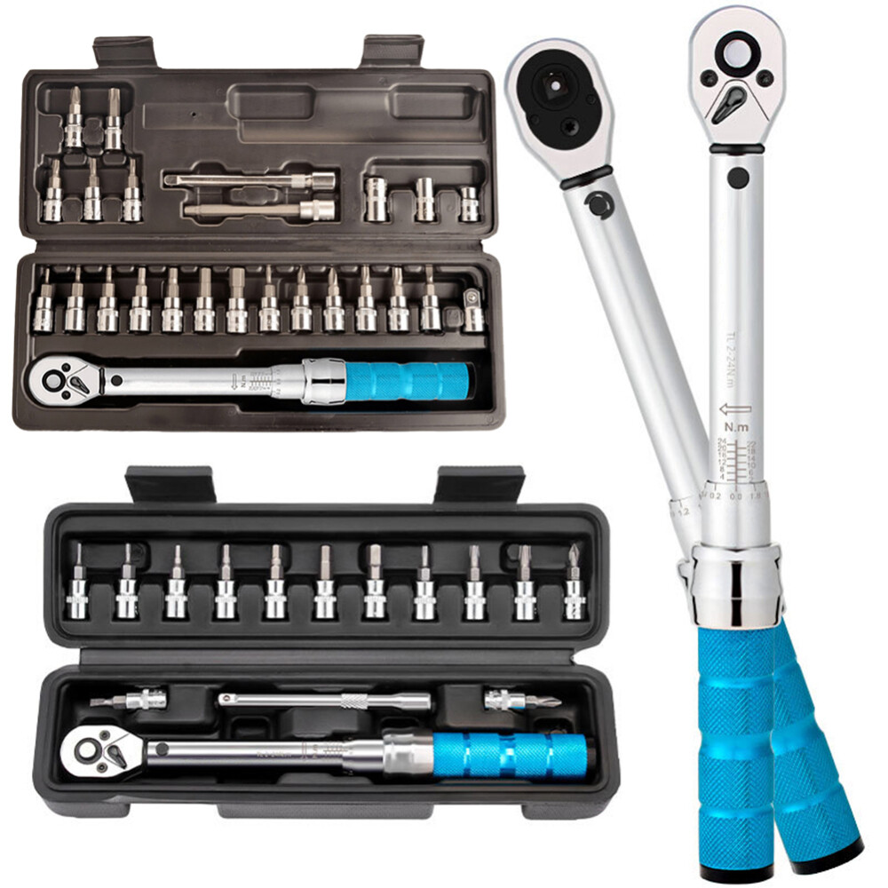 25PCS Torque Wrench Set 2-24N.m Torque Adjustable 1/4inch Ratchet ...