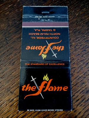 Vintage Matchbook: The Flame, Countryside, IL, Palm Beach-Tampa, FL | eBay