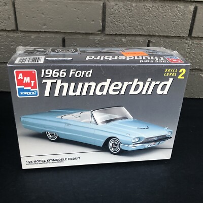AMT 1966 Ford Thunderbird Model Kit Factory #8210 Convertible Roadster ...